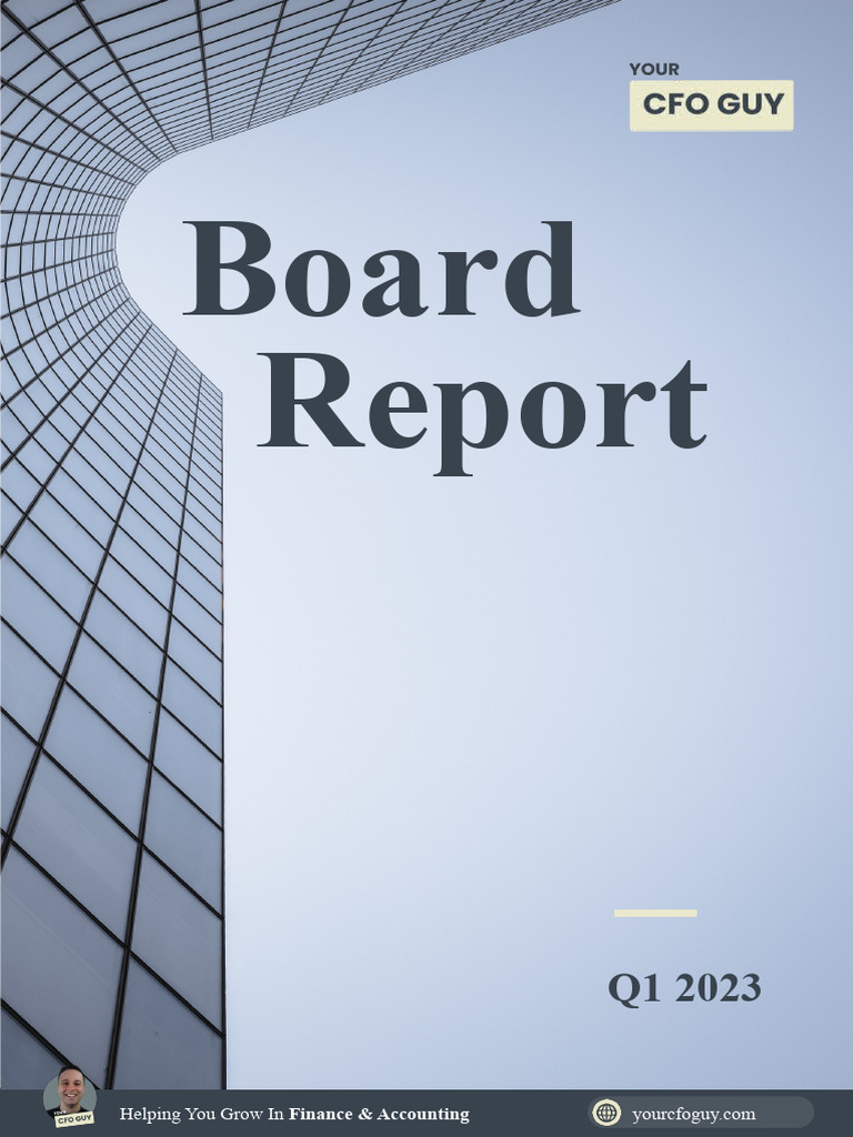 Your CFO Guy - Board Reporting - Portrait | PDF | Corporations | Business