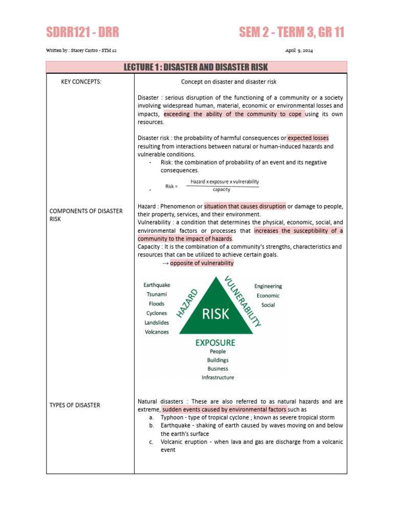 DRR-REVIEWER | PDF | Natural Disasters | Hazards
