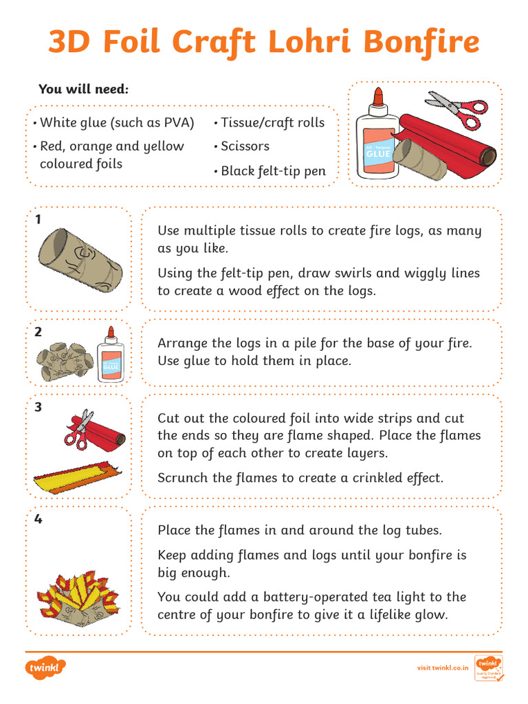DIY Lohri Bonfire Craft | PDF | Home & Garden