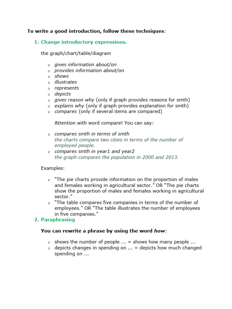 Writing Task 1 Tips (Vocabs) | PDF | Pie Chart | Economies