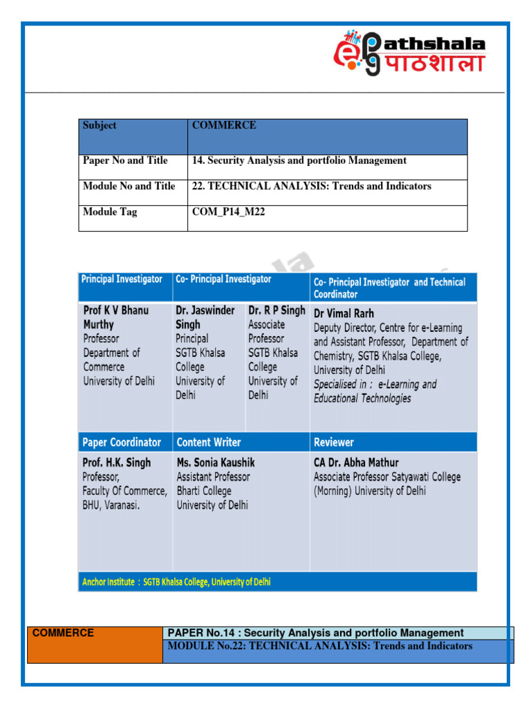 Technical Analysis in Portfolio Management | PDF | Technical Analysis | Market Trend