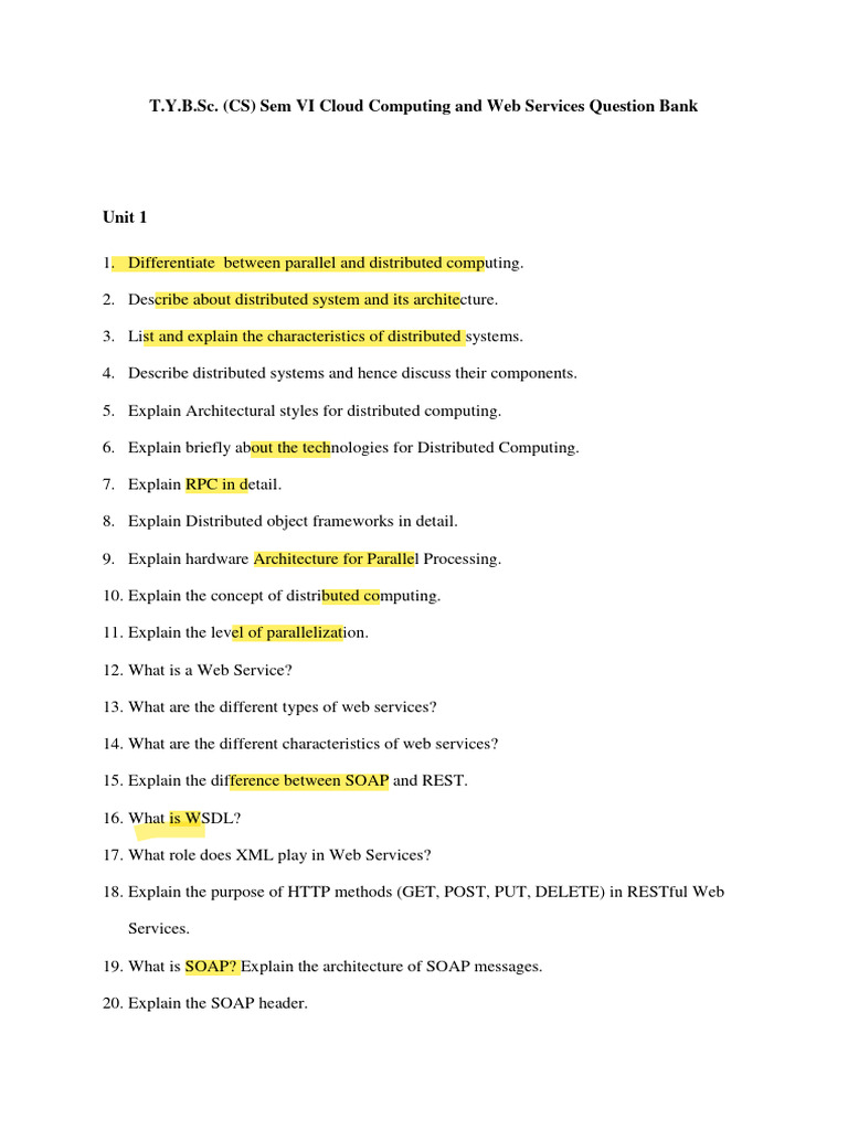 Cloud Computing and Web Services | PDF | Cloud Computing | Soap