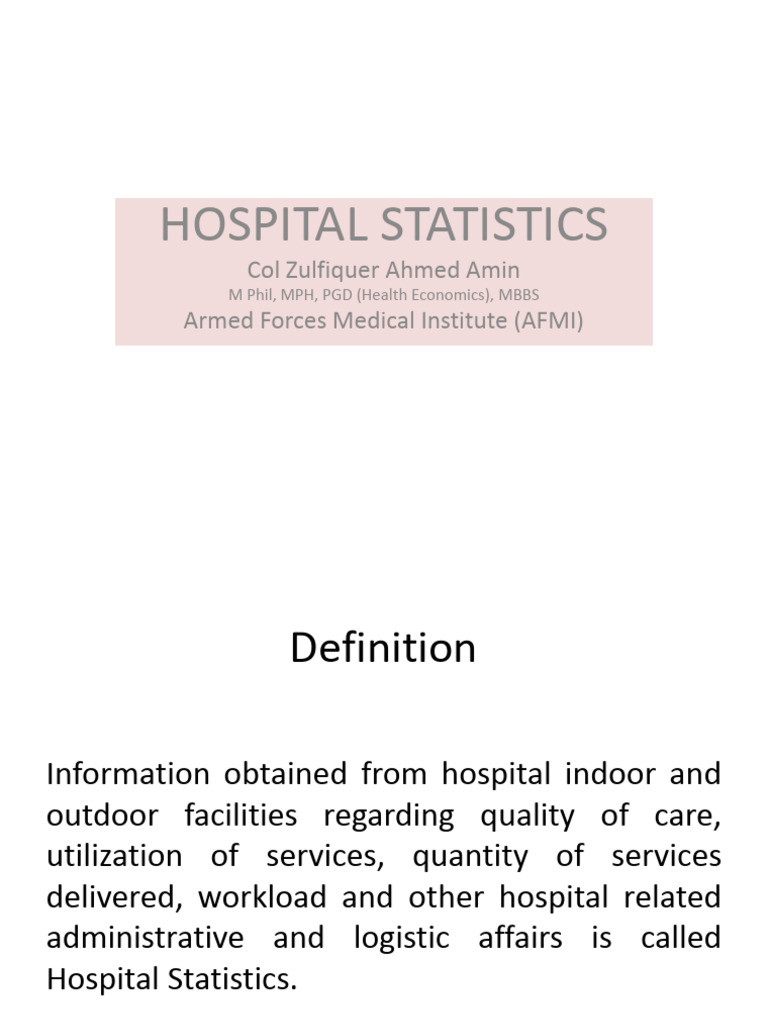 Understanding Hospital Statistics | PDF | Hospital | Patient