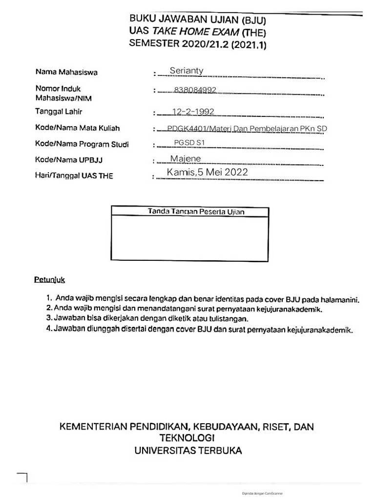 Tugas Materi Dan Pembelajaran PKN SD | PDF