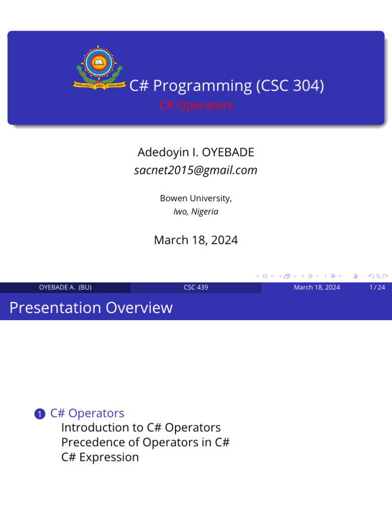 Cit304 Chapter 4 Y24 Pdf Boolean Data Type C Sharp Programming Language 