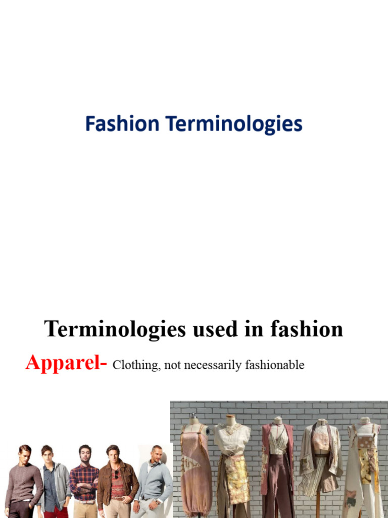 Introduction To Fashion and Fashion Terminologies | Download Free PDF ...