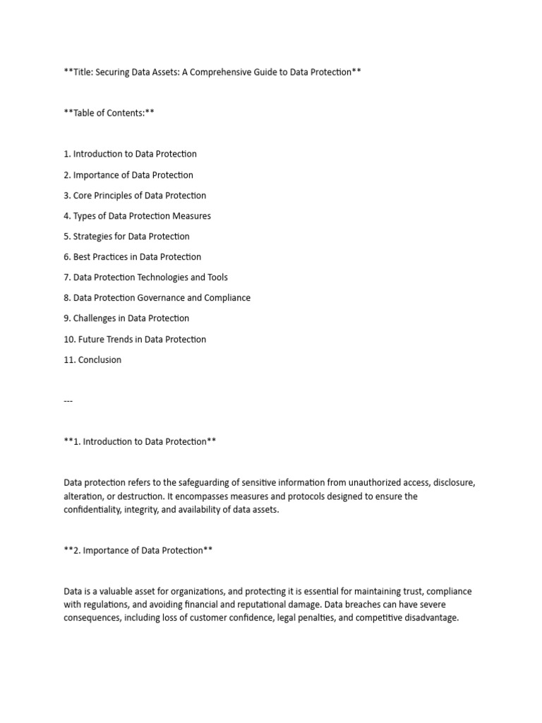 A Comprehensive Guide To Data Protection | PDF | Information Security ...