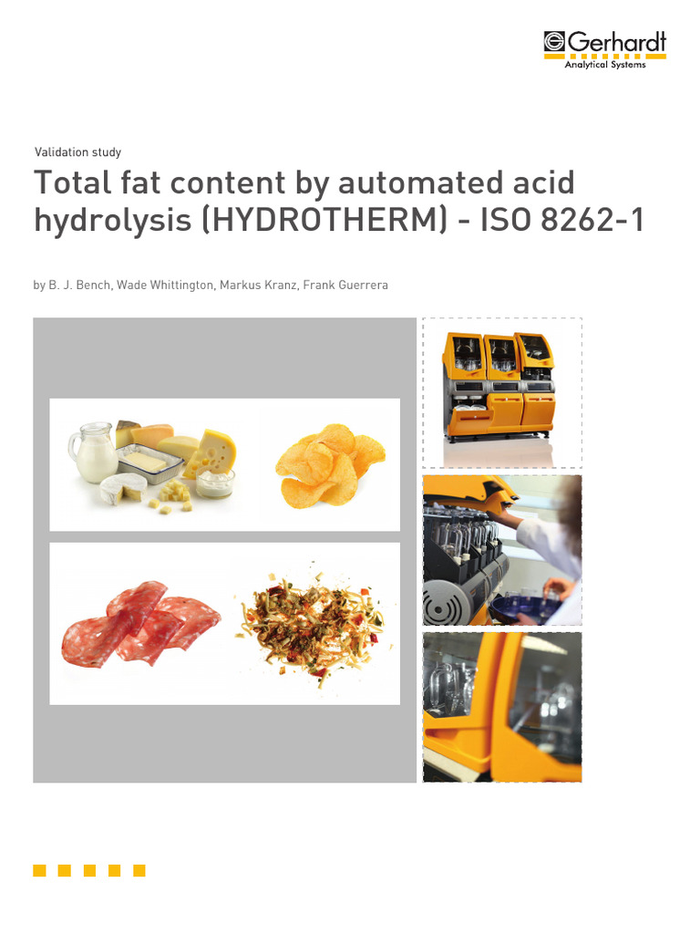 Validation Study HYDROTHERM ISO 8262-1 AOAC 922.06 English | PDF | Filtration | Meat