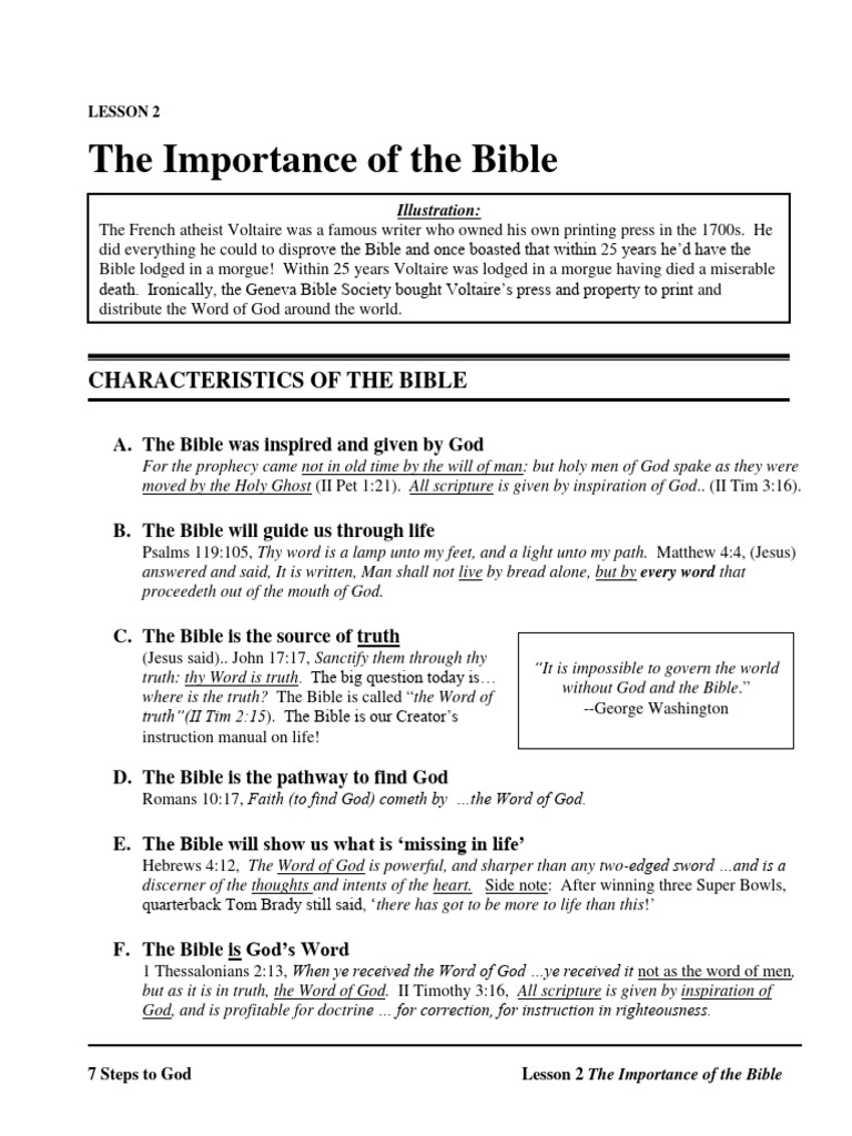 Lesson-3-and-4-Importance-of-the-Bible-Part-1 | PDF | Bible | Jesus Lesson-3-and-4-Importance-of-the-Bible-Part-1 | PDF | Bible | Jesus