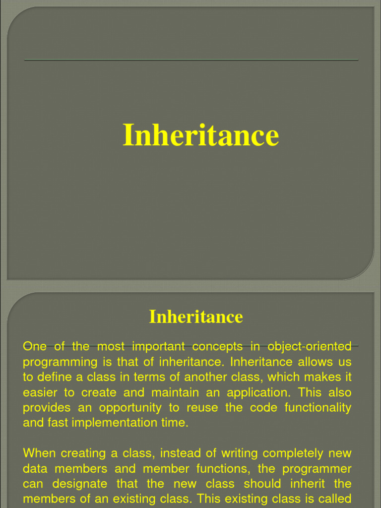 Inheritance Pdf Class Computer Programming Inheritance Object Oriented Programming