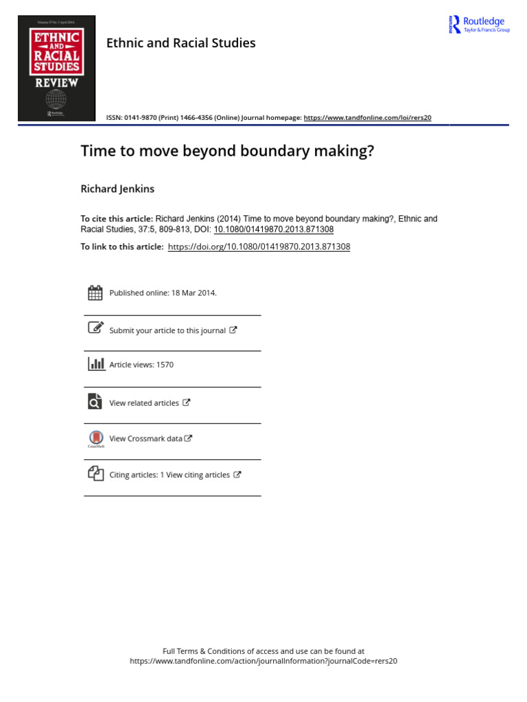 Time To Move Beyond Boundary Making Jenkins | PDF | Constructivism ...