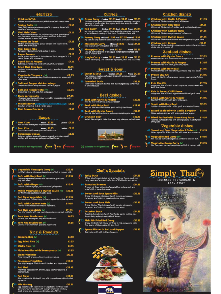 Thai menu | PDF