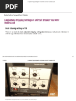 6 Adjustable Tripping Settings of A Circuit Breaker You Must Understand ...