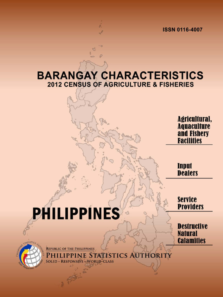 2012 CAF Barangay Characteristics | PDF | Agriculture | Aquaculture