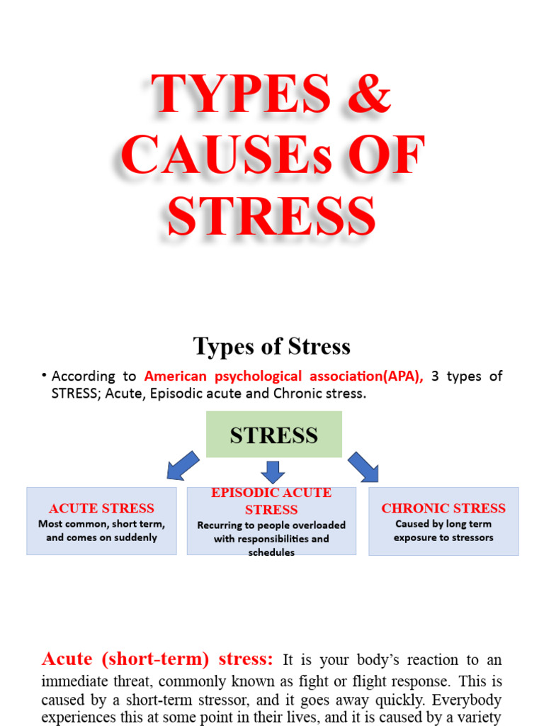 Types and Causes of Stress Explained | PDF | Stress (Biology ...