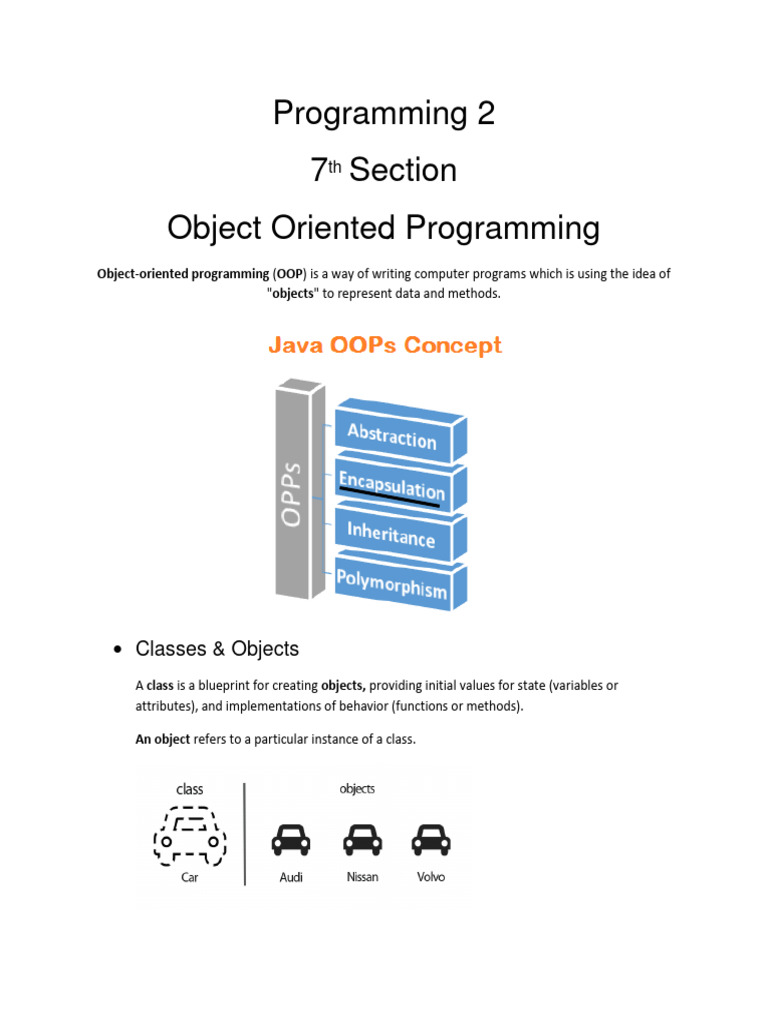 Programming 2 Section 7 OOP (Encapsolation &inestractor) | PDF | Method ... Programming 2 Section 7 OOP (Encapsolation &inestractor) | PDF | Method ...