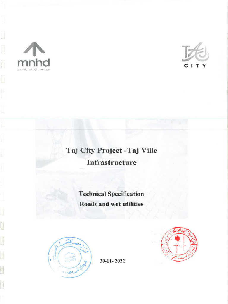 Technical Specifications - Roads and wet utilities - Copy | PDF