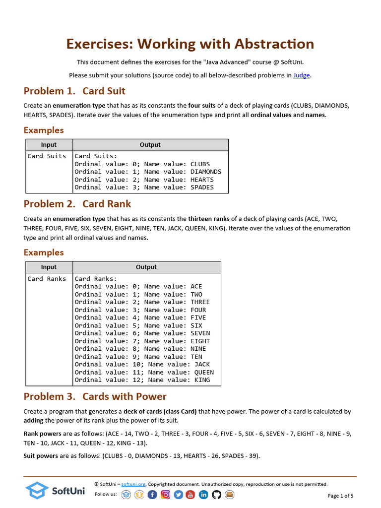 Working With Abstraction - Exercise | PDF | Matrix (Mathematics ... Working With Abstraction - Exercise | PDF | Matrix (Mathematics ...