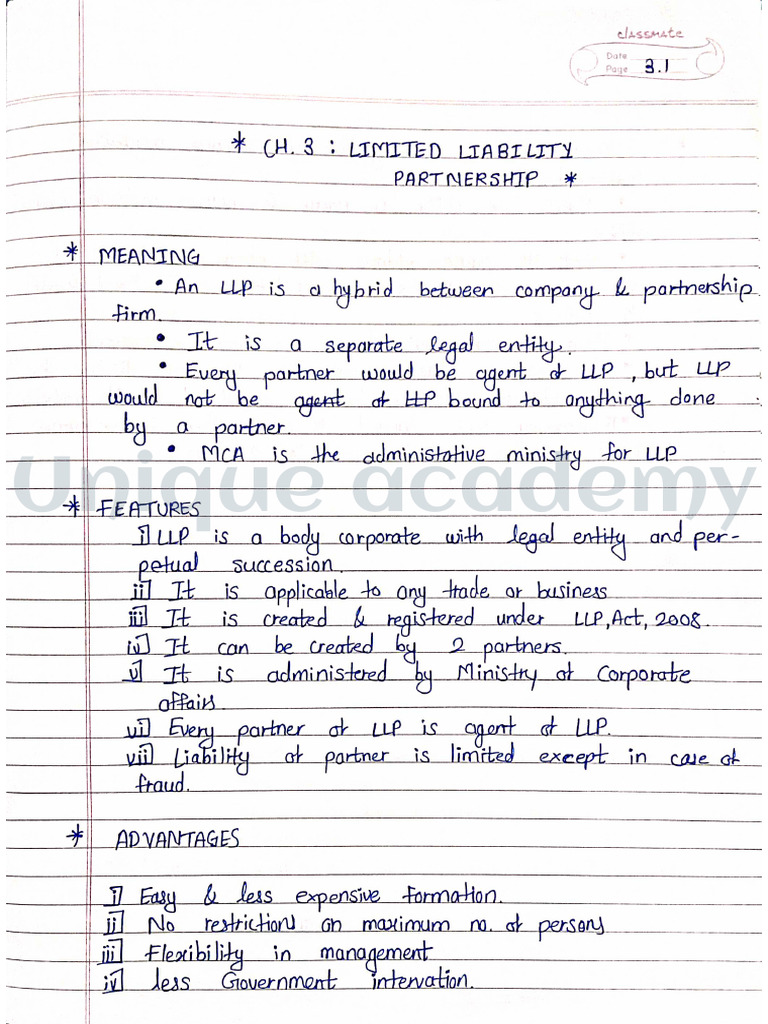 SBILL CH.3 handwritten notes | PDF
