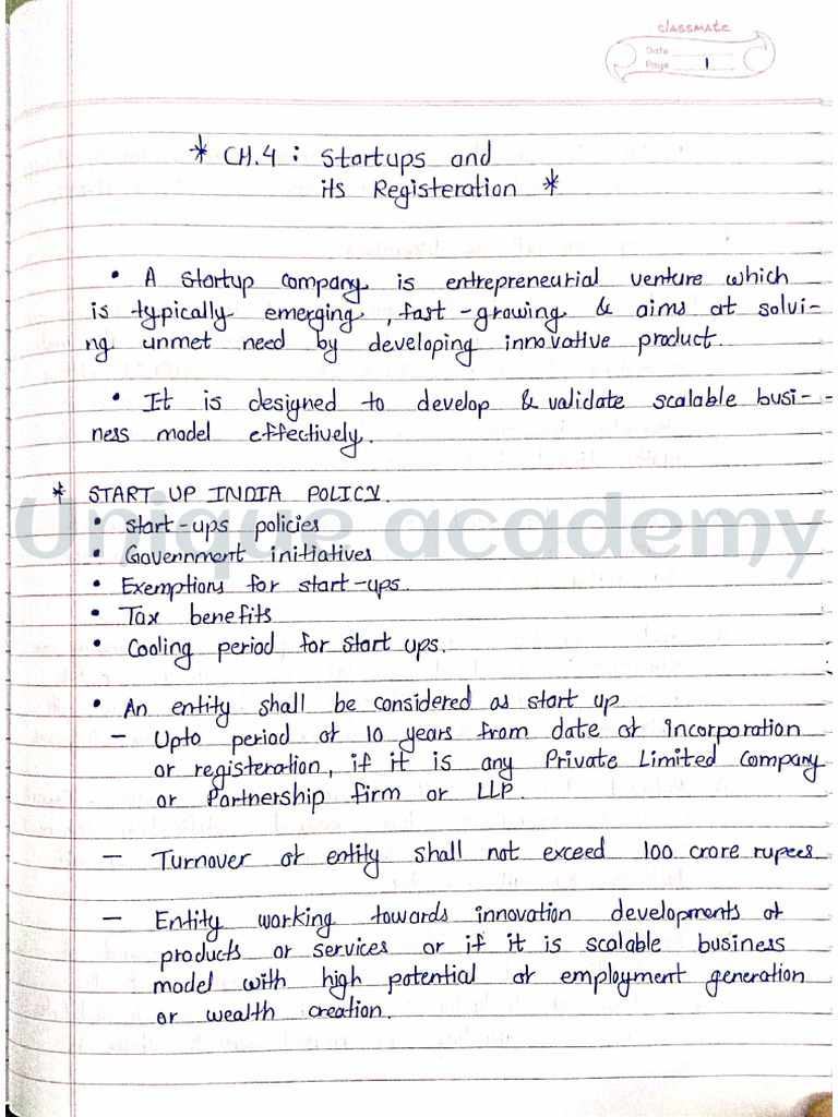 Unique Academy CS Executive Notes | PDF