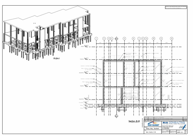 5575-211-B-Main Section B-B | PDF | Building Engineering | Civil ...