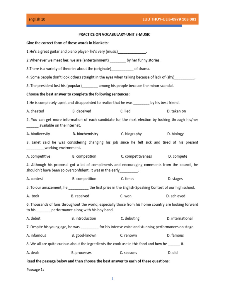 E10 Unit 3 New Advanced | PDF | You Tube