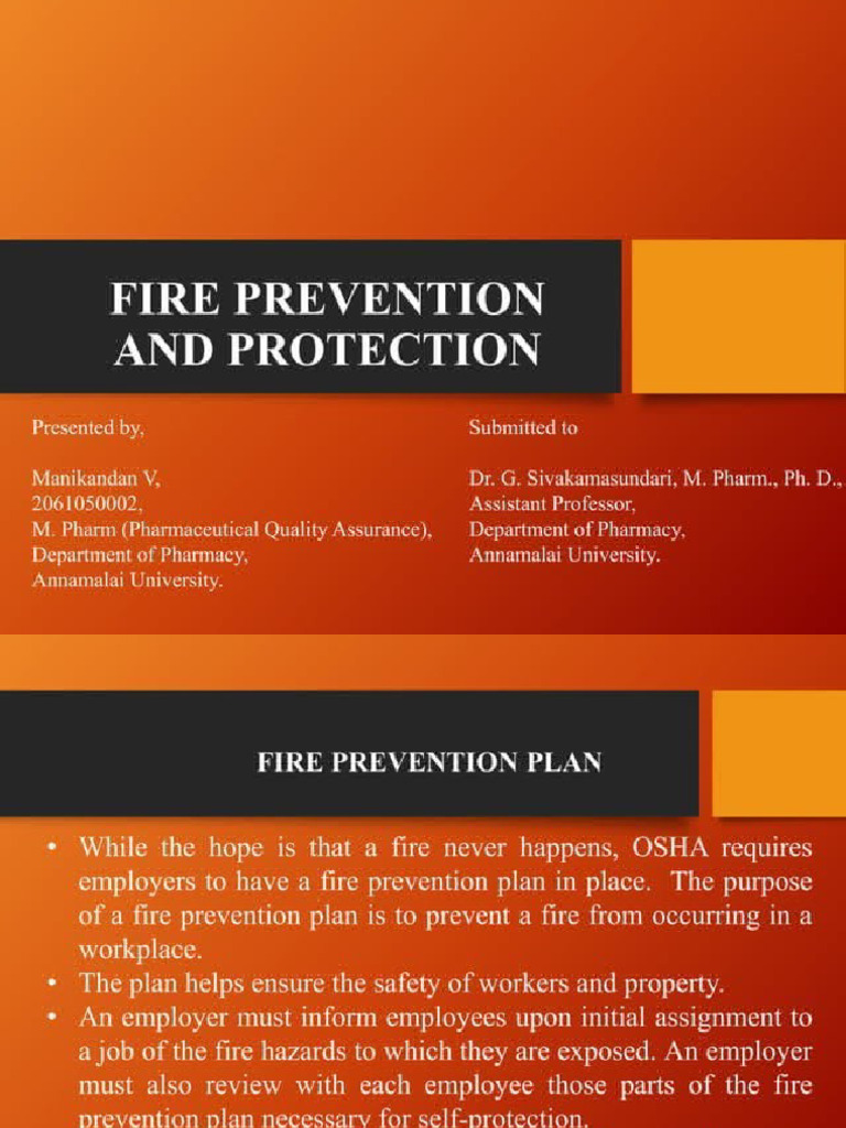 Fire Prevention and Protection | PDF