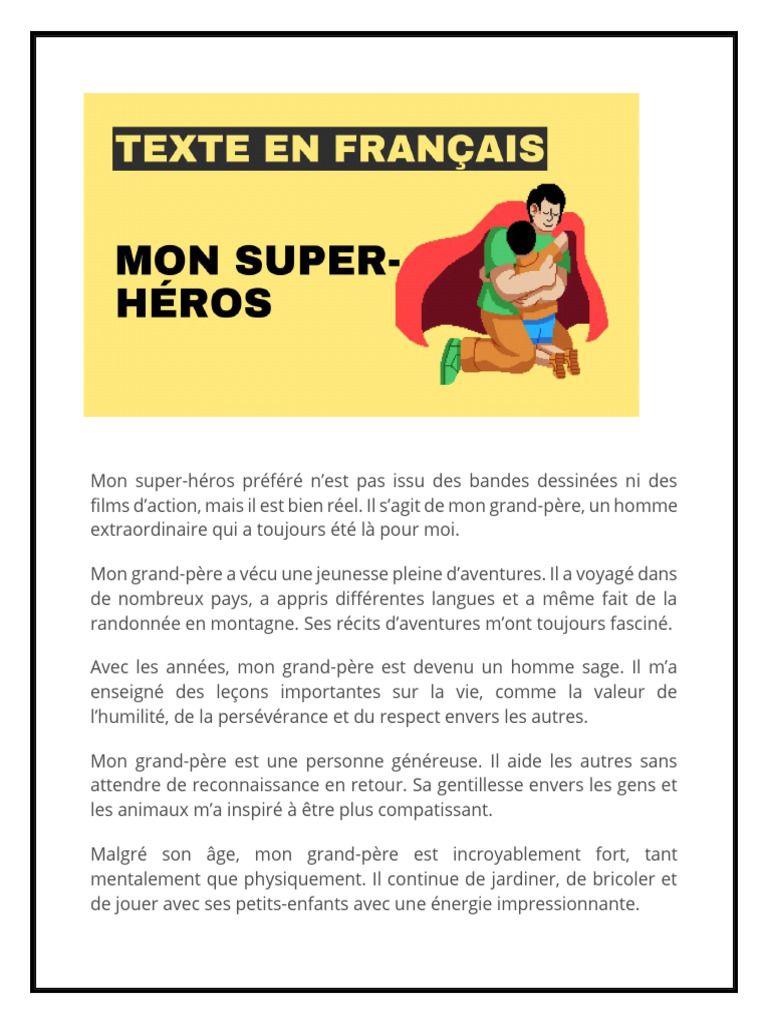 Mon grand-père, mon super-héros réel | PDF | Livres de cuisine ...