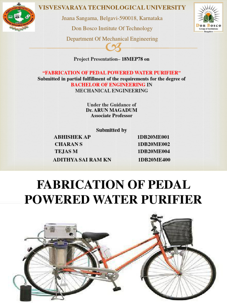 Visvesvaraya Technological University Final Year Project | PDF | Water Purification | Water