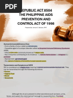 RA 8504 - Philippine AIDS Prevention and Control Act of 1998 | PDF ...