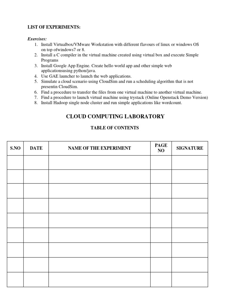 Cloudcomputinglabmanual Final | PDF | Computer Network | Ip Address