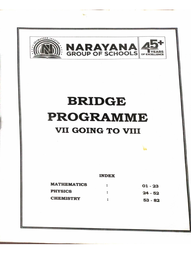 Bridge Course Grade - 8 | PDF