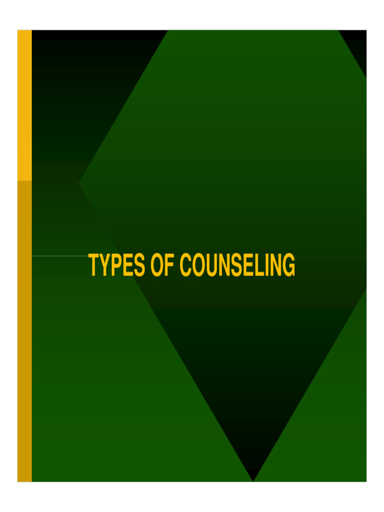 Types of Counseling | PDF | Psychotherapy | Grief
