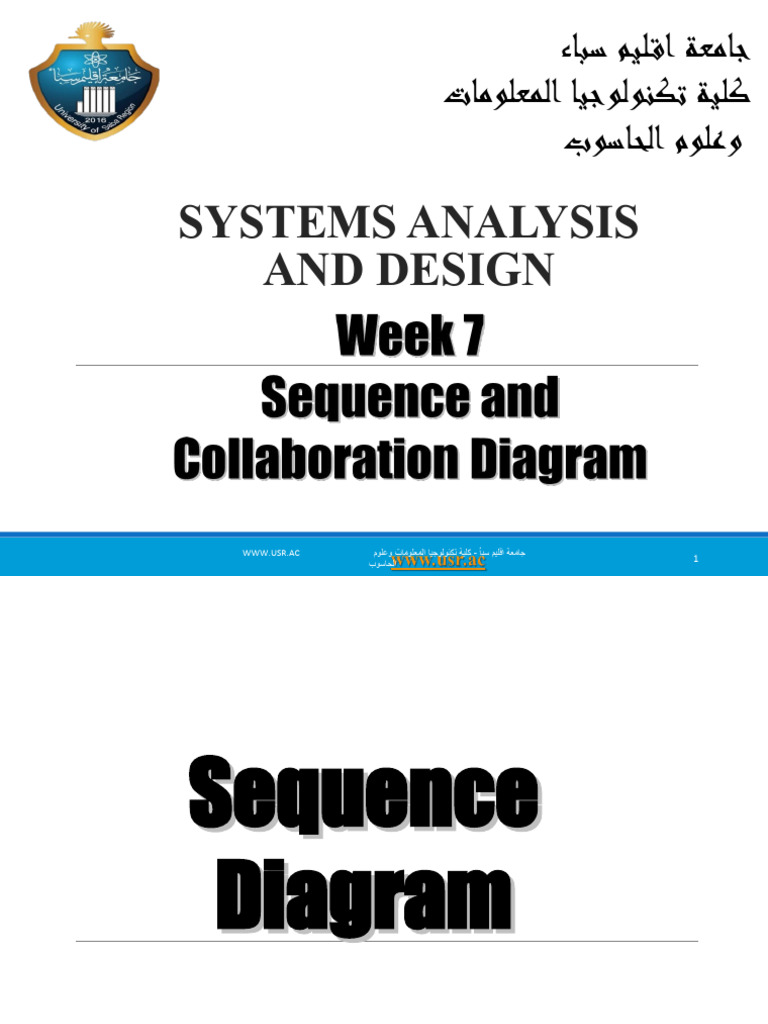 Week7 Sequence And Collaboration Diagrams Pdf Use Case Unified Modeling Language