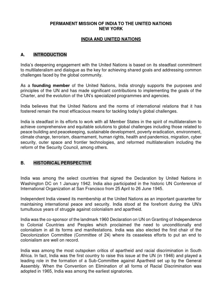 Permanent Mission To UN | PDF | United Nations | International Relations