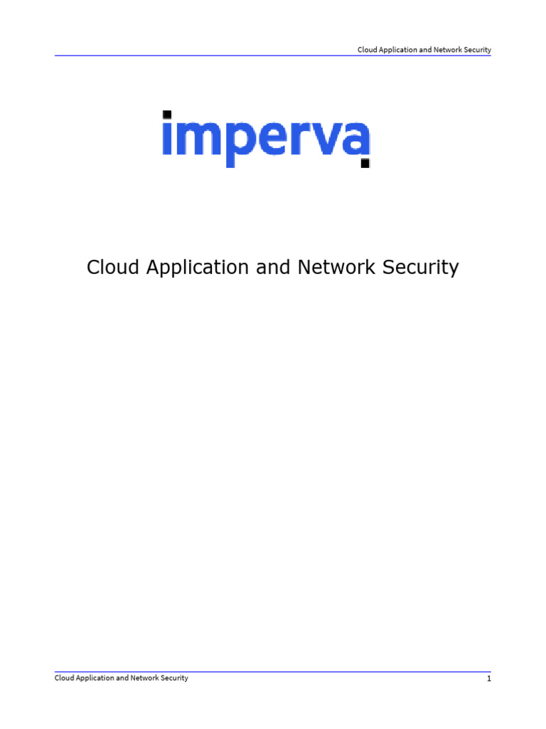 Imperva Cloud Web Security Guide | PDF | Proxy Server | Denial Of ...
