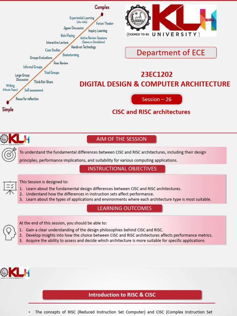 Session - 26 CISC and RISC | Download Free PDF | Computer Architecture | Central Processing Unit