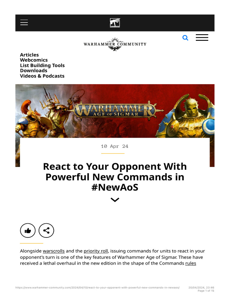 AoS - 8 - React To Your Opponent With Powerful New Commands in #NewAoS ...
