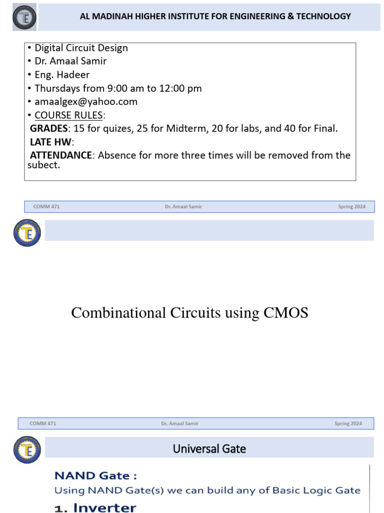 Lect 5 Digital Circuit Signal Comm 471 | PDF