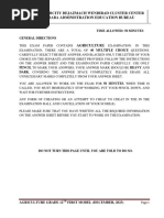 Plant Science Exit Exam Model Questions | PDF | Photosynthesis | Experiment