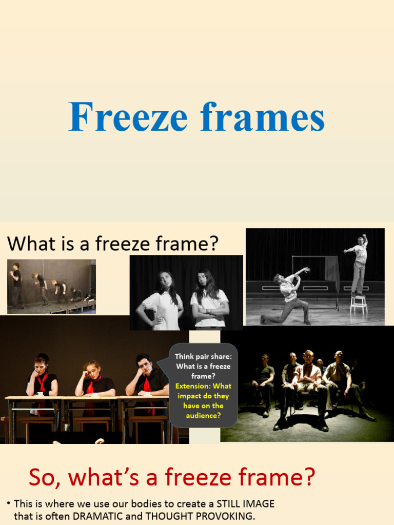 Freeze Frame Lesson | PDF | Psychology | Psychological Concepts