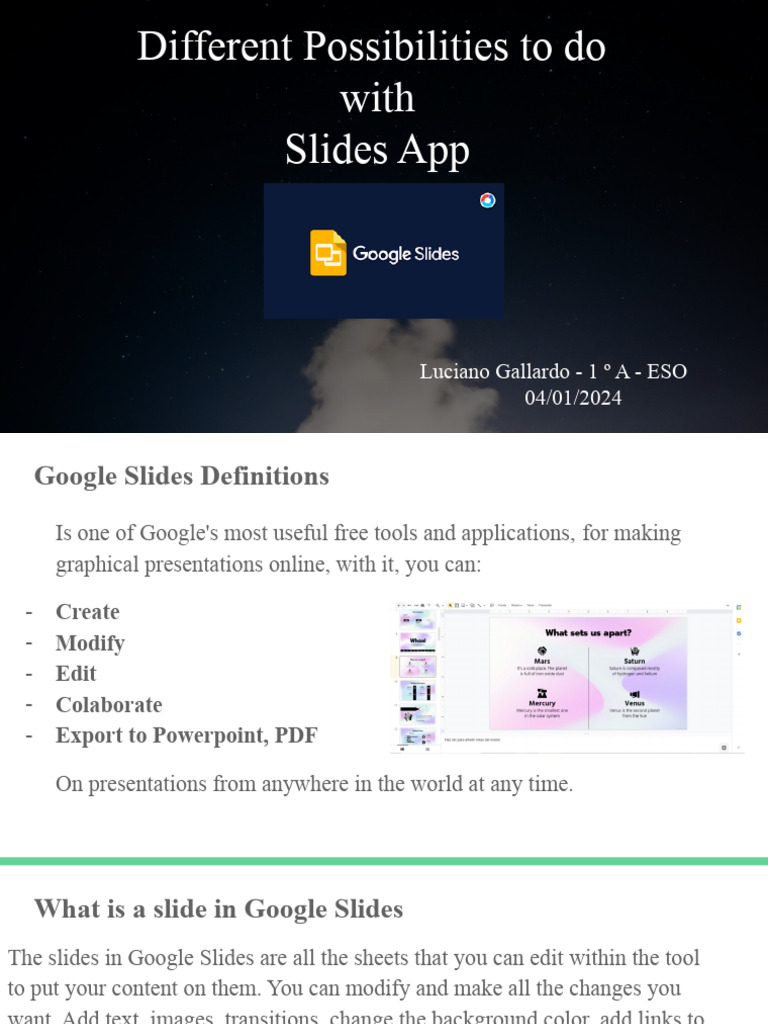 Different Possibilities To Do With Slides App (Lu) | PDF | Art
