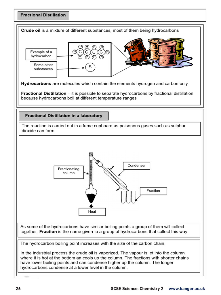 fractional distillation | PDF | Hydrocarbons | Distillation