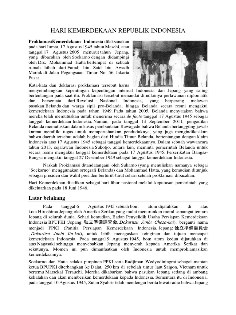 Proklamasi Kemerdekaan Indonesia | PDF
