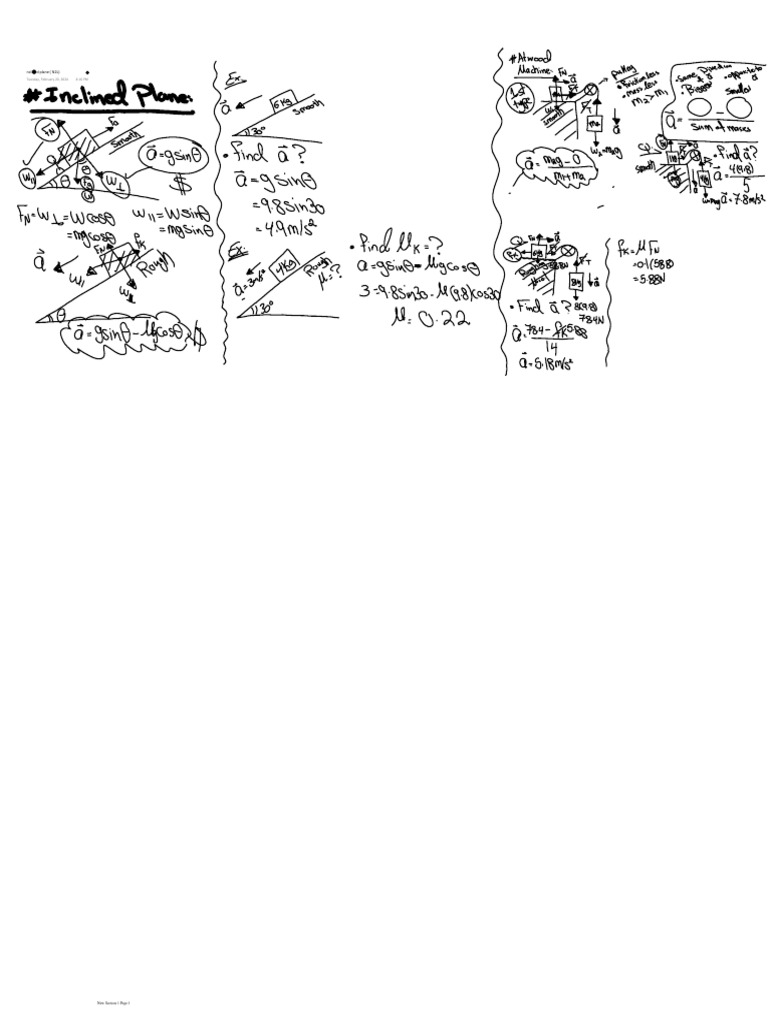 Atwood Machine and Inclined Plane Concepts | PDF