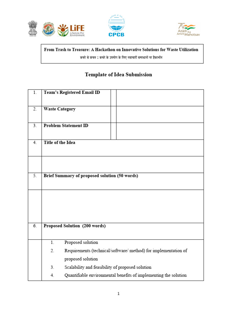 Idea Submission Template | PDF | Plagiarism | Computing