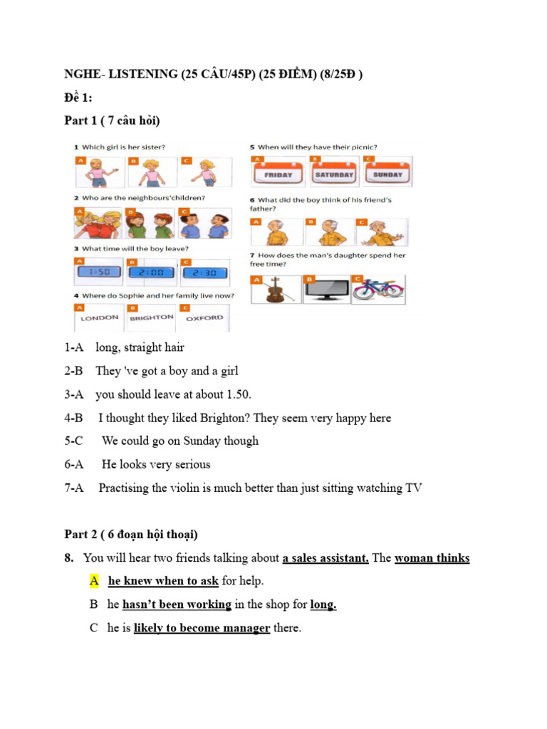 Listening Skills Practice | PDF