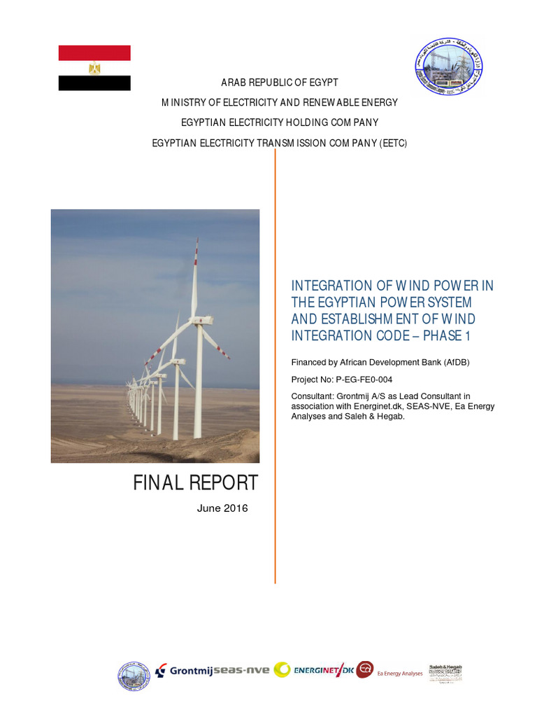 Integration of Wind Power in The Egyptian Power System 2016 | PDF ...