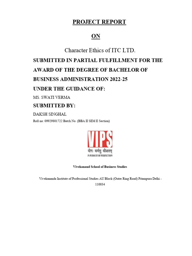 ITC LTD MPR Project | PDF | Data | Brand