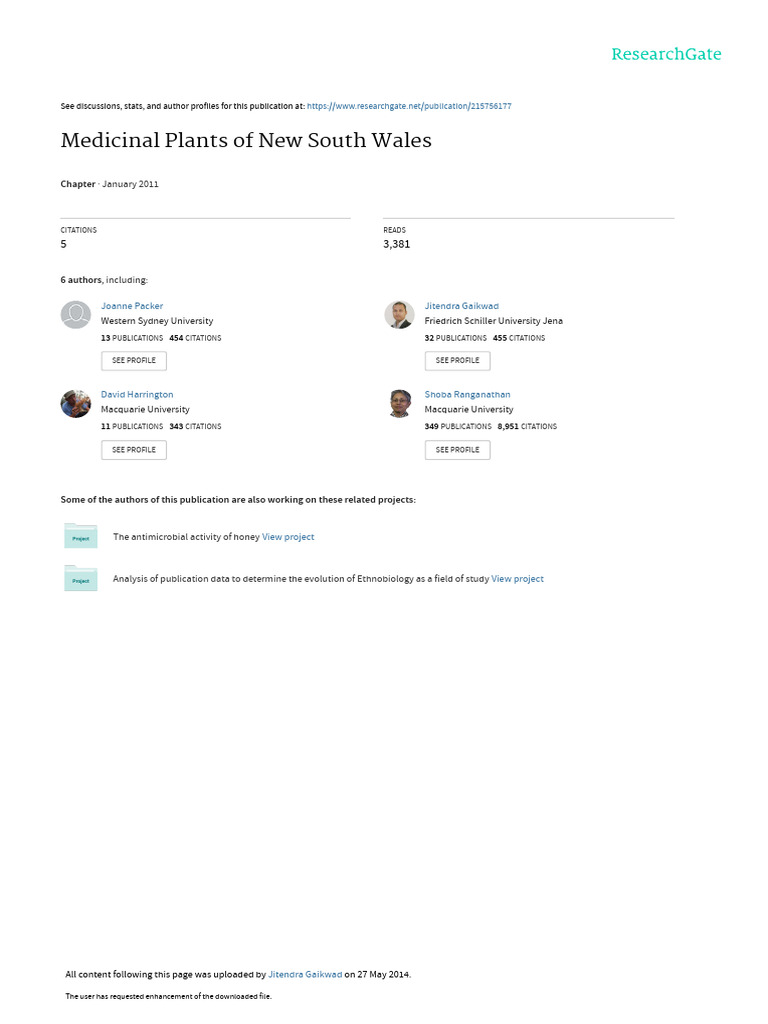 Indigenous Medicinal Plants of NSW, 2011 | PDF | Eucalyptus | Australia